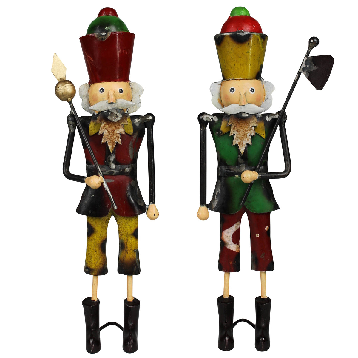 HomArt Nutcrackers, Reclaimed Metal, Set/2– AREO